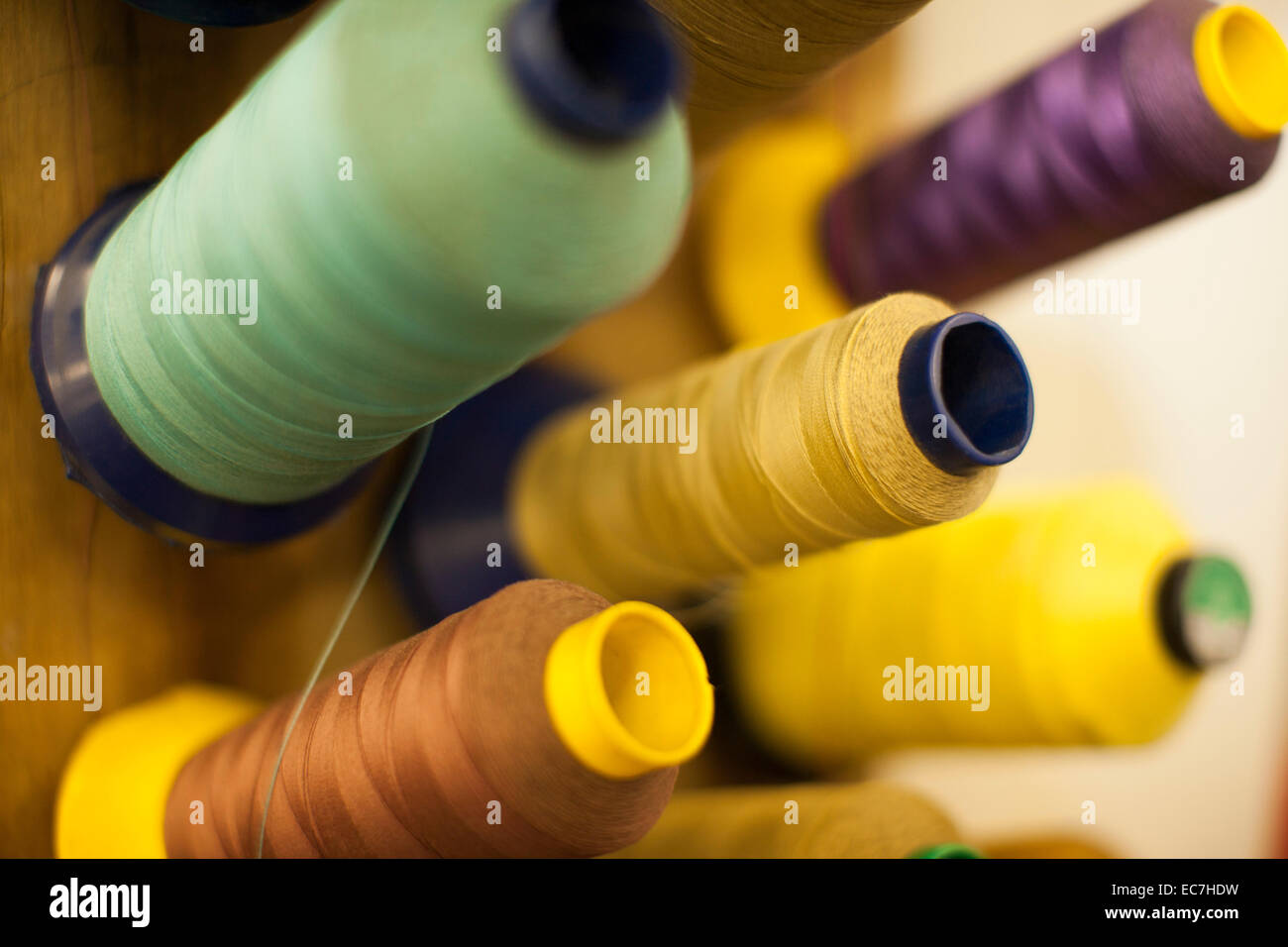 Different spools of a sewing machine hi-res stock photography and ...