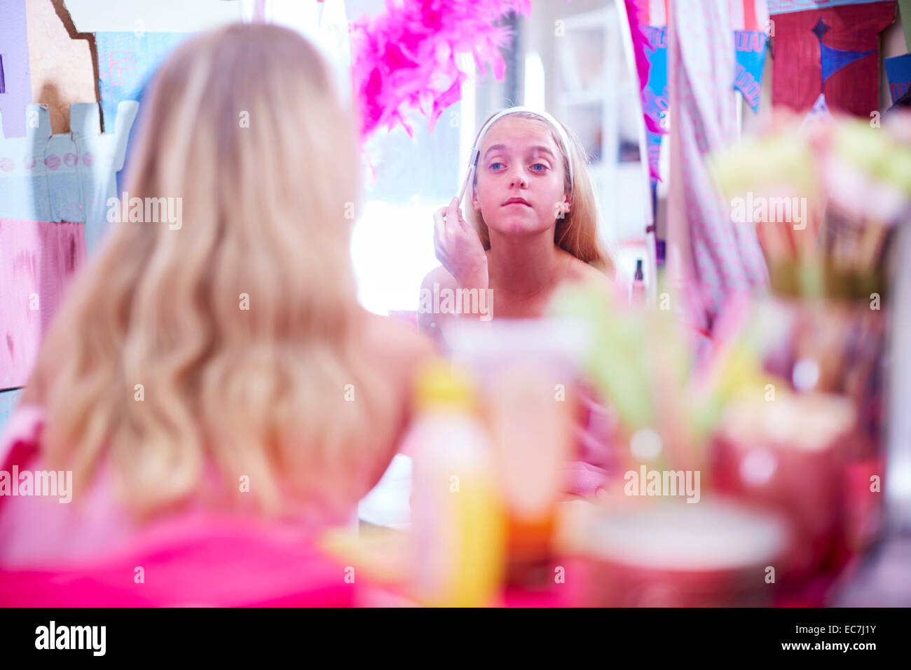 Girl on a beauty farm pampering herself Stock Photo - Alamy
