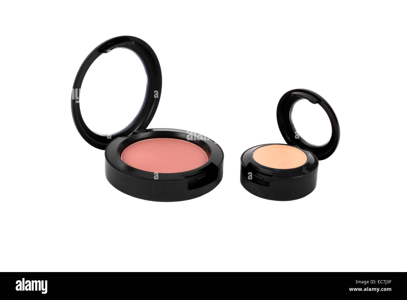 makeup powder on white background Stock Photo - Alamy