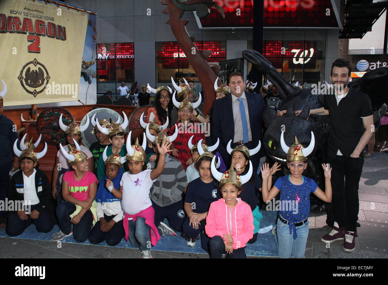 'How to Train Your Dragon 2' photocall in Times Square Featuring: Jonah ...