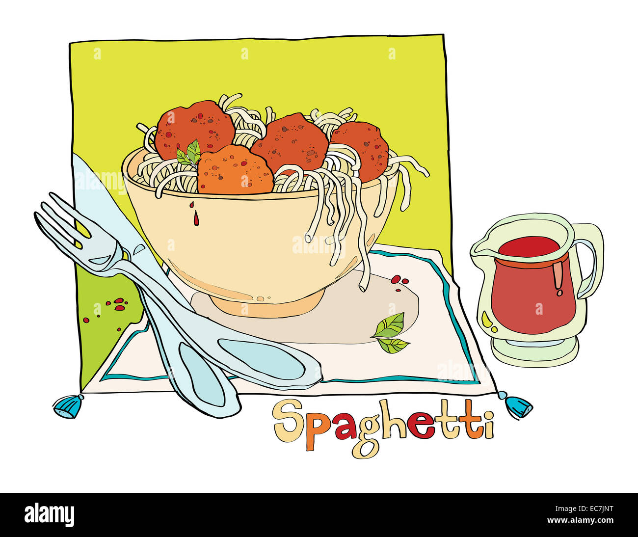 Cartoon spaghetti hi-res stock photography and images - Alamy