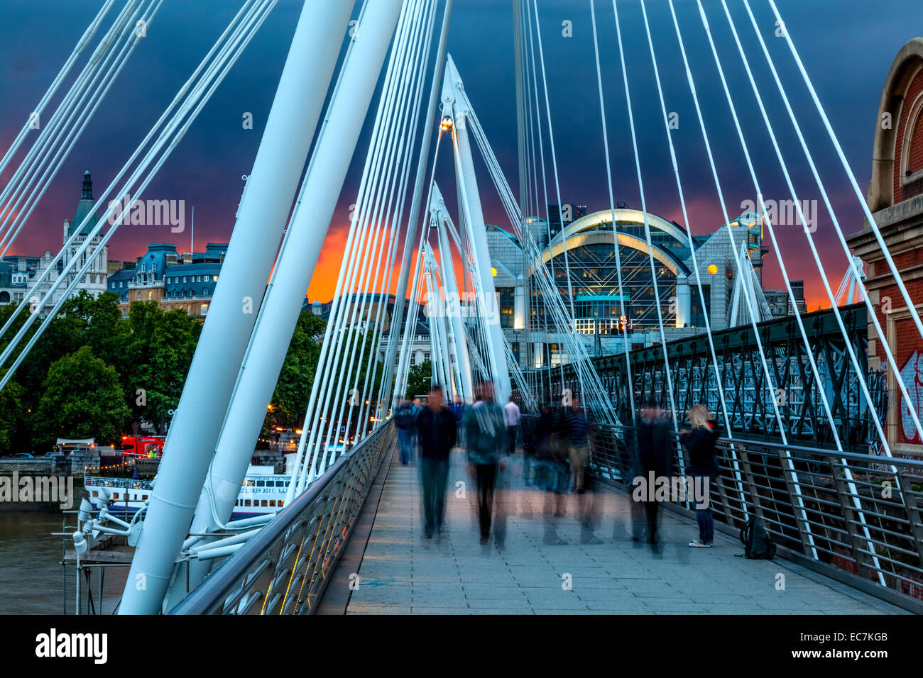 The Golden Jubilee Bridges, London, England Stock Photo - Alamy
