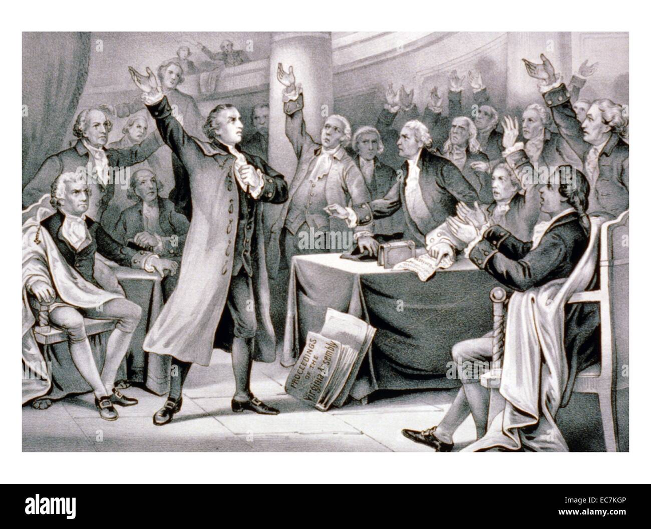 Give me liberty, or give me death! Patrick Henry delivering his speech ...