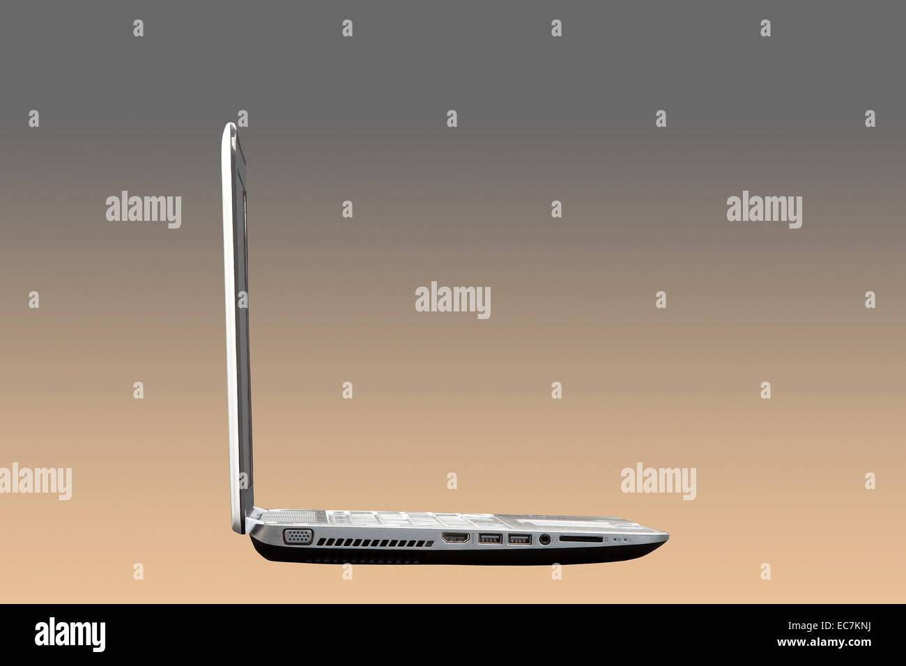 laptop side view isolated , studio shot Stock Photo - Alamy