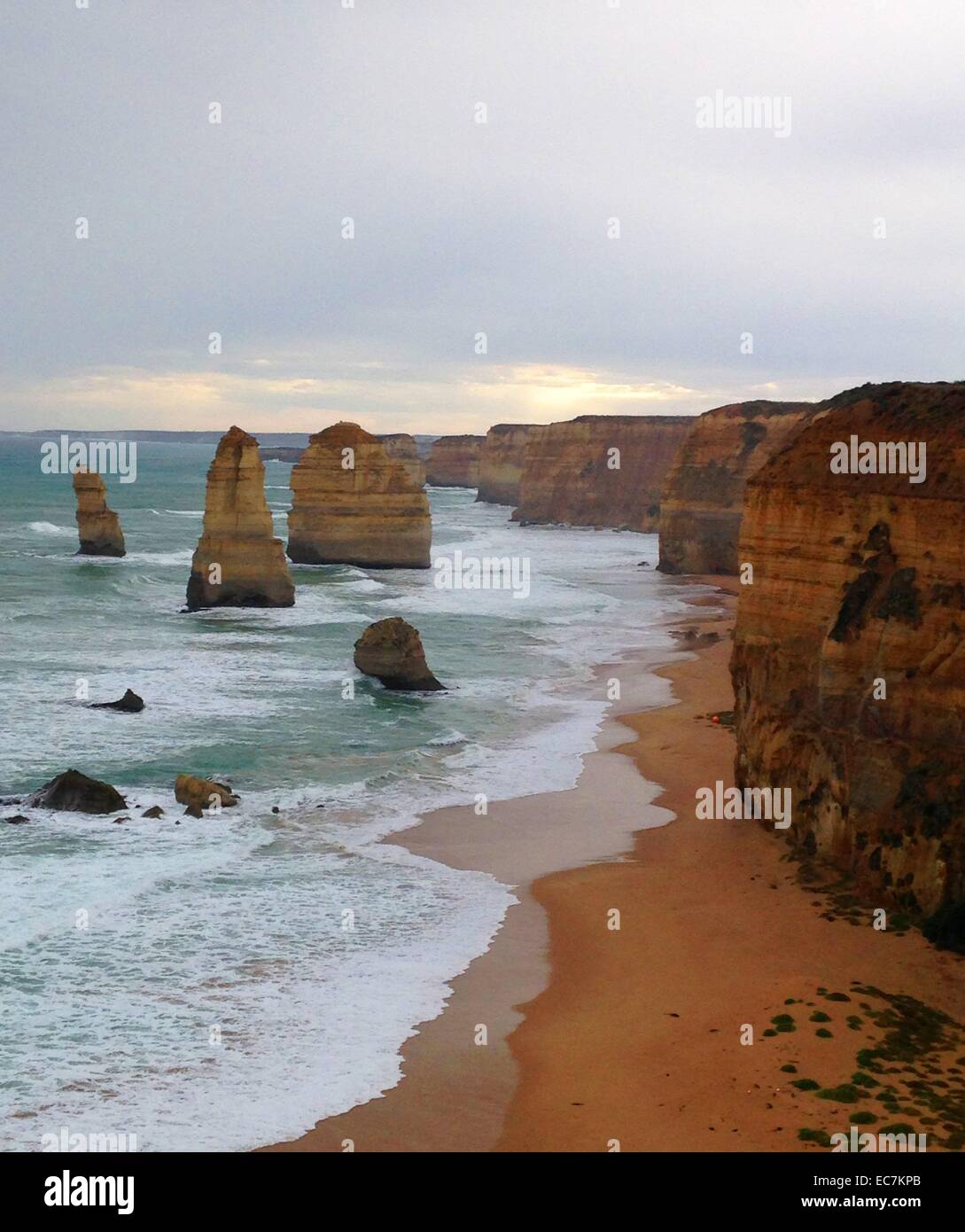 The Twelve Apostles is a collection of limestone stacks off the shore ...