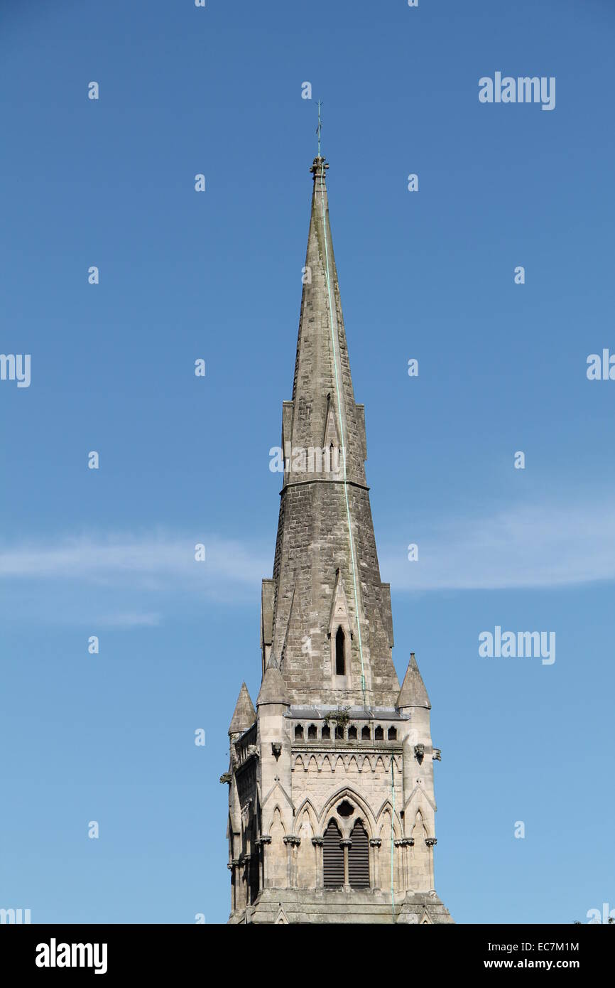 The Tall Spire of a Classic English Church Stock Photo - Alamy