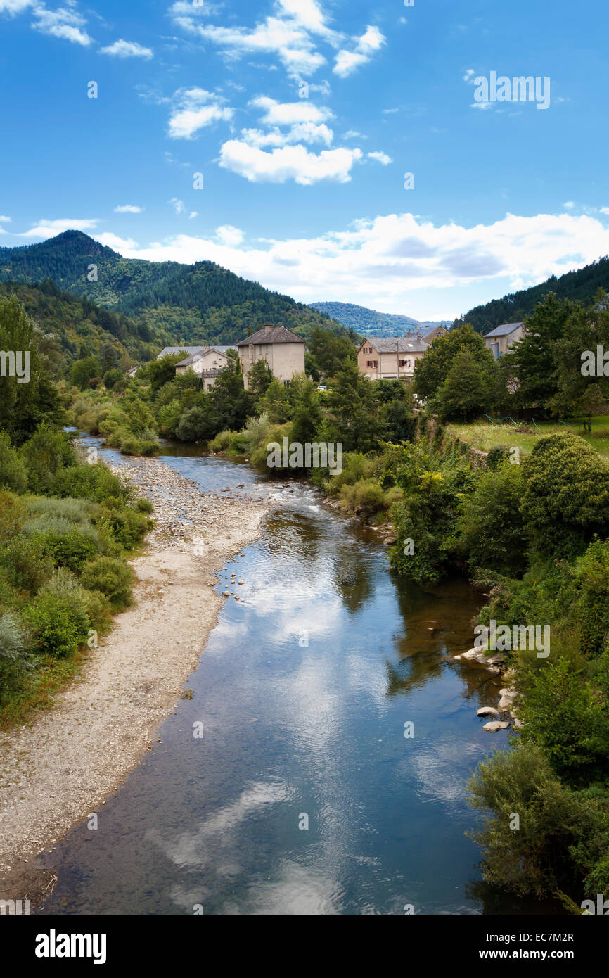 Florac french village Lozère Languedoc-Roussillon France national park ...