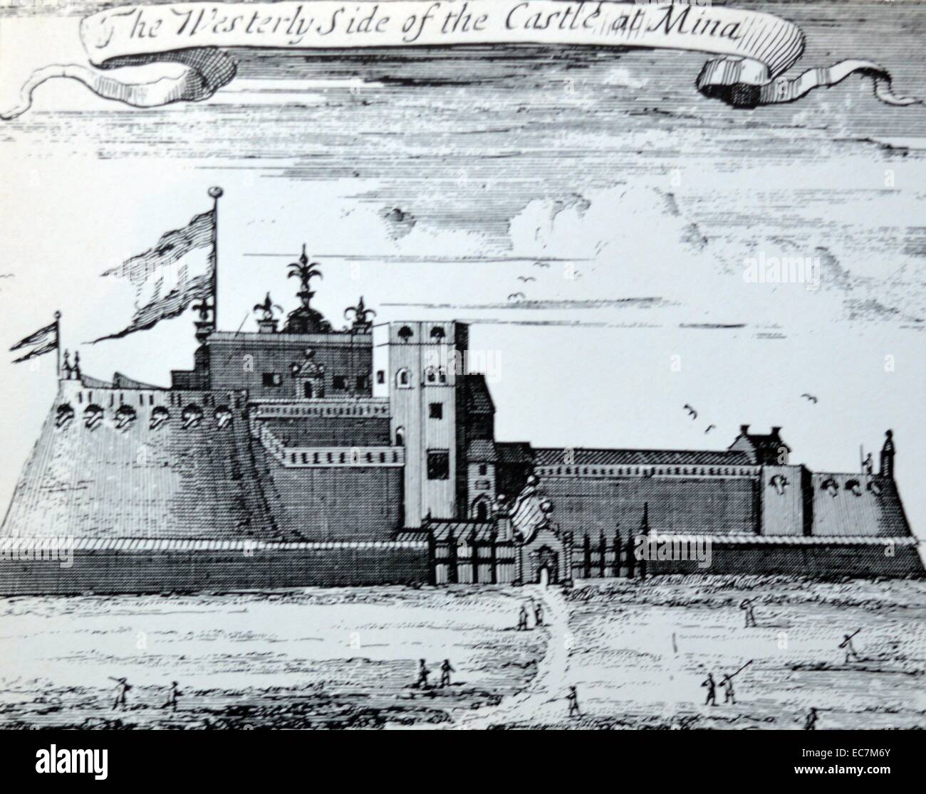 Elmina Castle Slave fort, erected by Portuguese in 1482 known as El ...