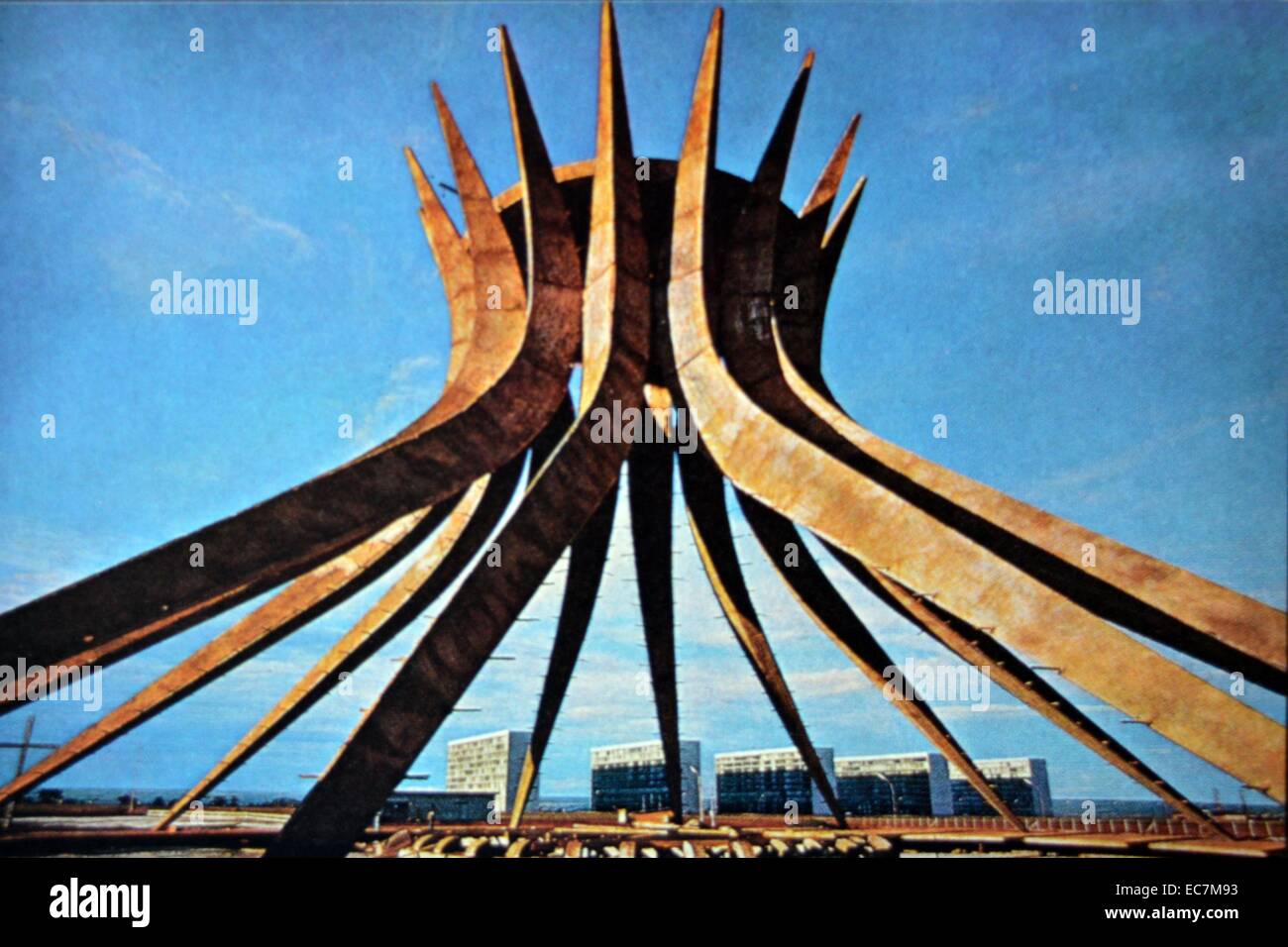 construction of the Roman Catholic cathedral of Brasília, Brazil. It ...