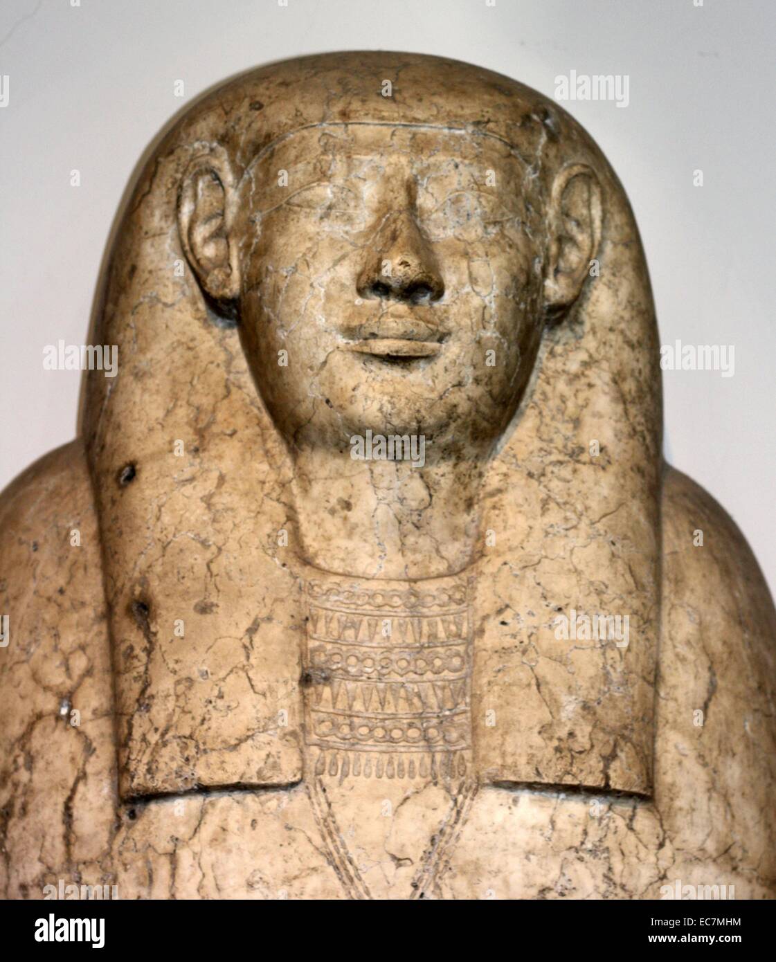Limestone anthropoid coffin lid of Padihorhephep. Ptolemaic Period ...