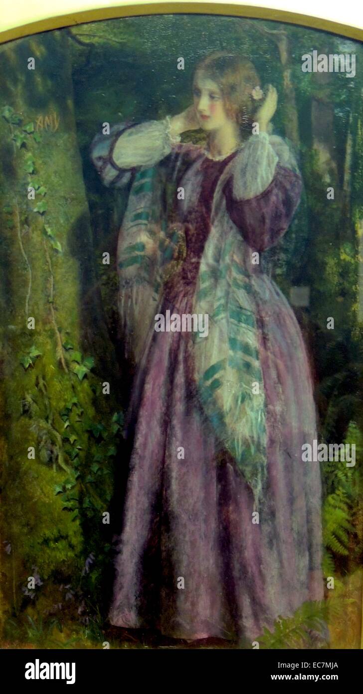 Amy 1853-4, reworked c. late 1850's by the pre-Raphaelite artist Arthur ...