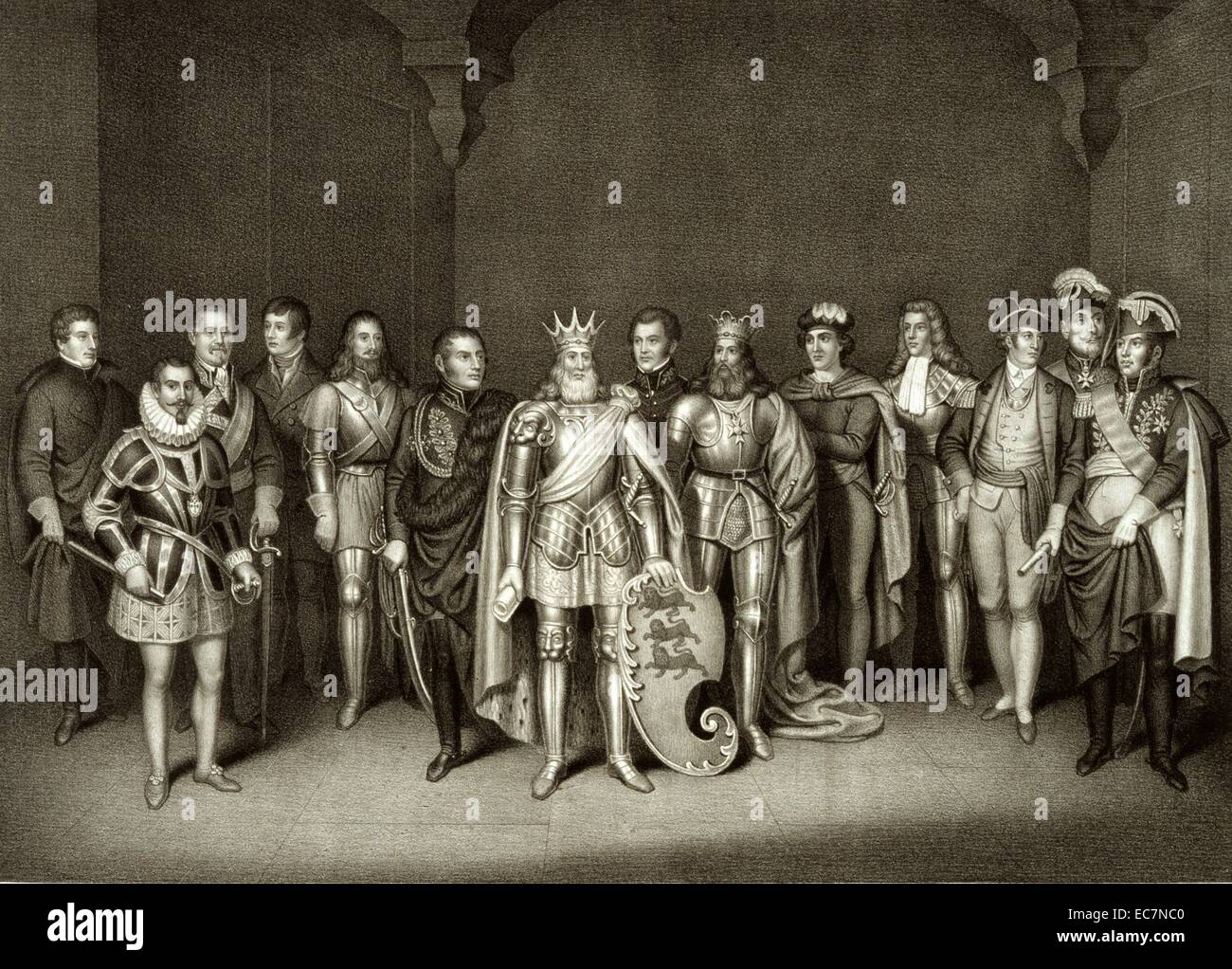 The noble sons of Ireland. Print shows men prominent in Irish history ...