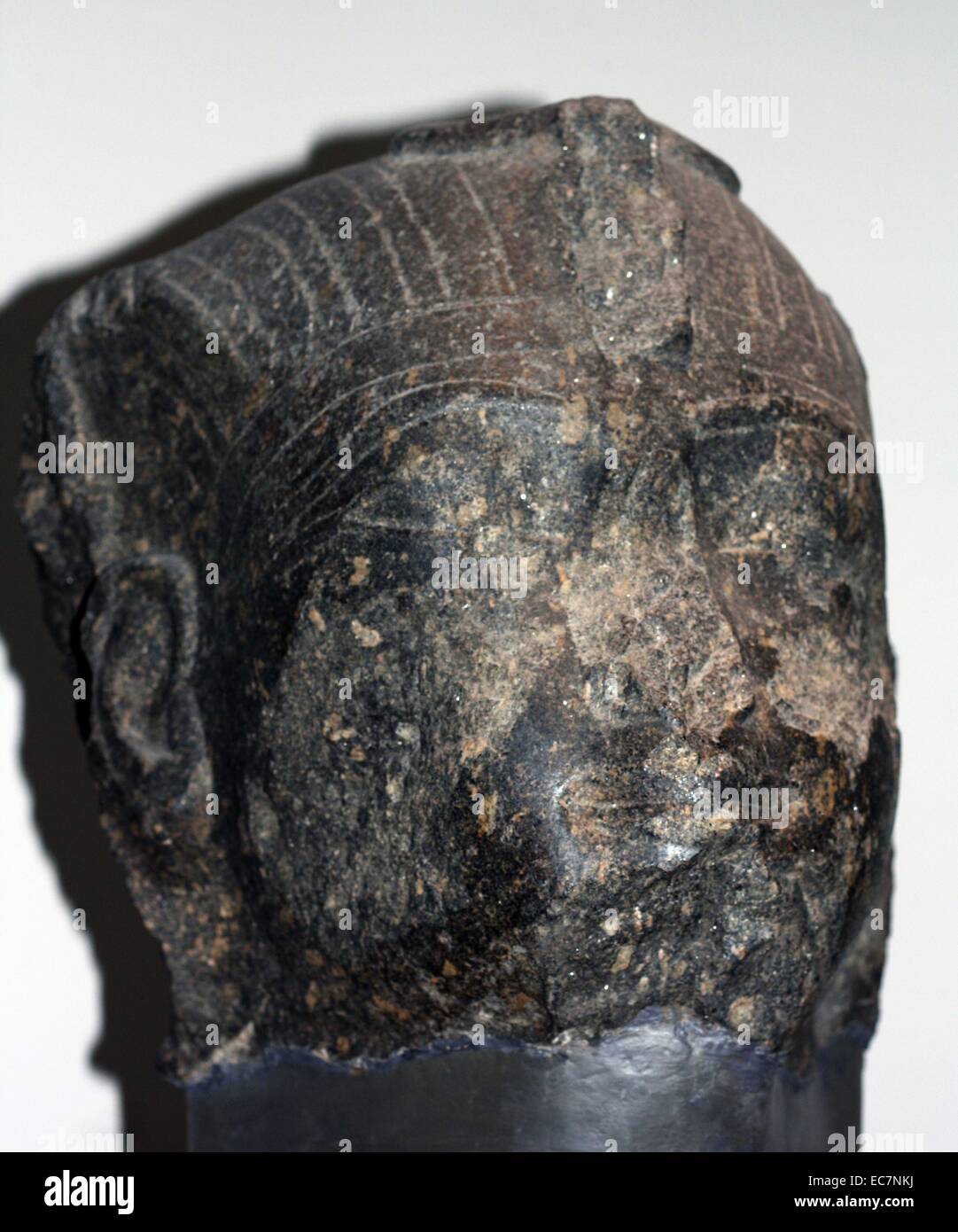 Head from a royal statue, 18th Dynasty, about 1420 BC. This damaged ...