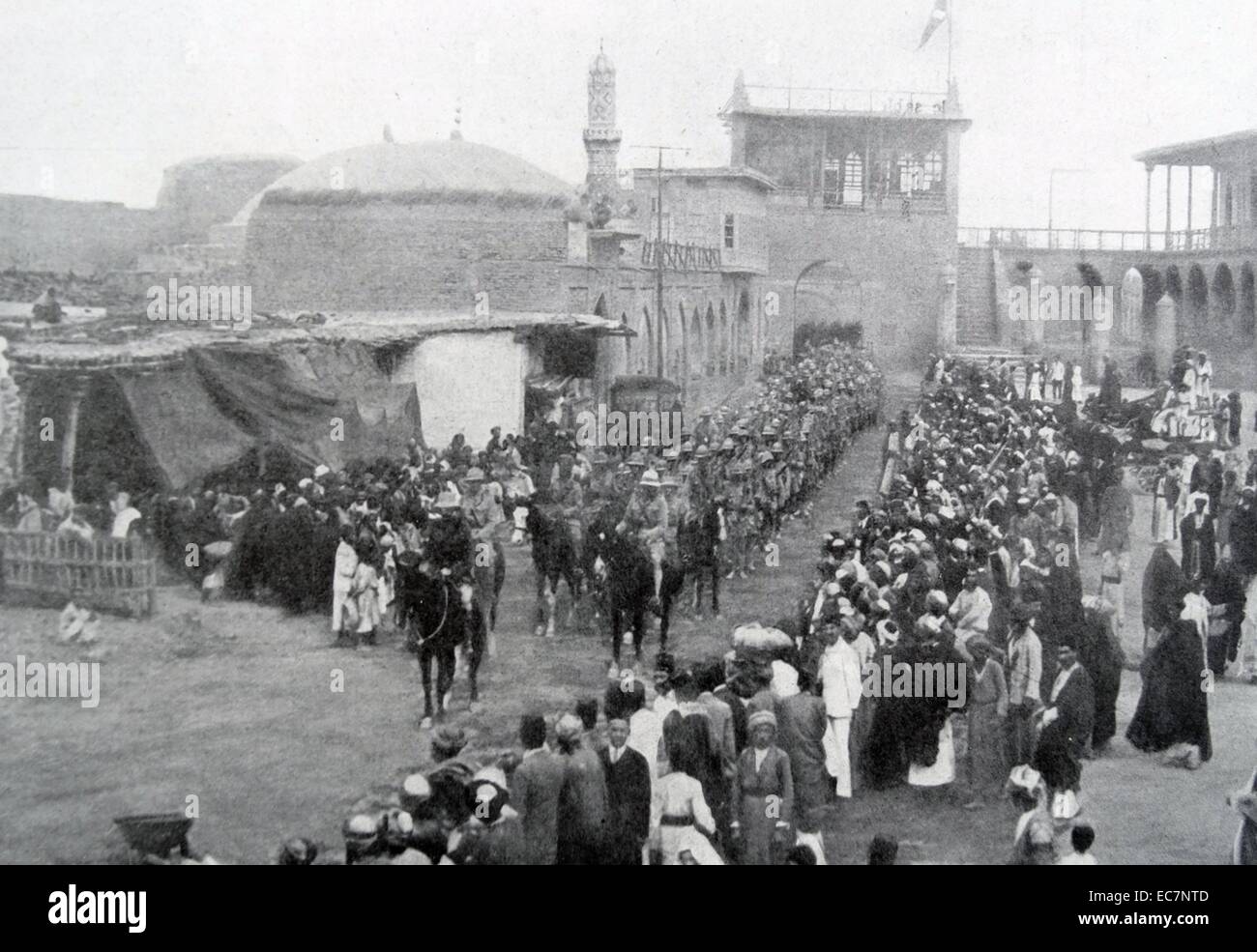 Entry of General Maude commanding the British forces in Bagdad (Iraq ...