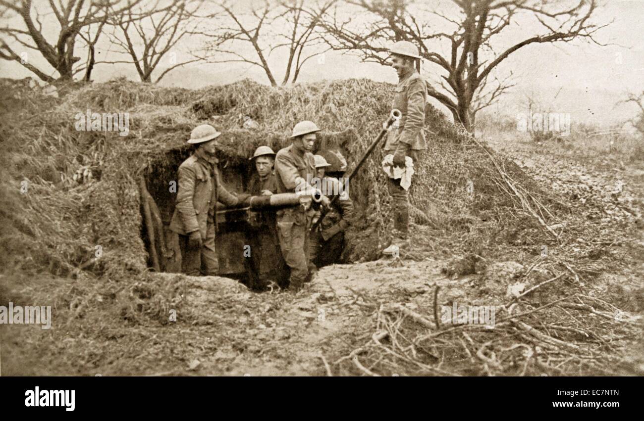 British artillery position in France , World war one 1917 Stock Photo ...