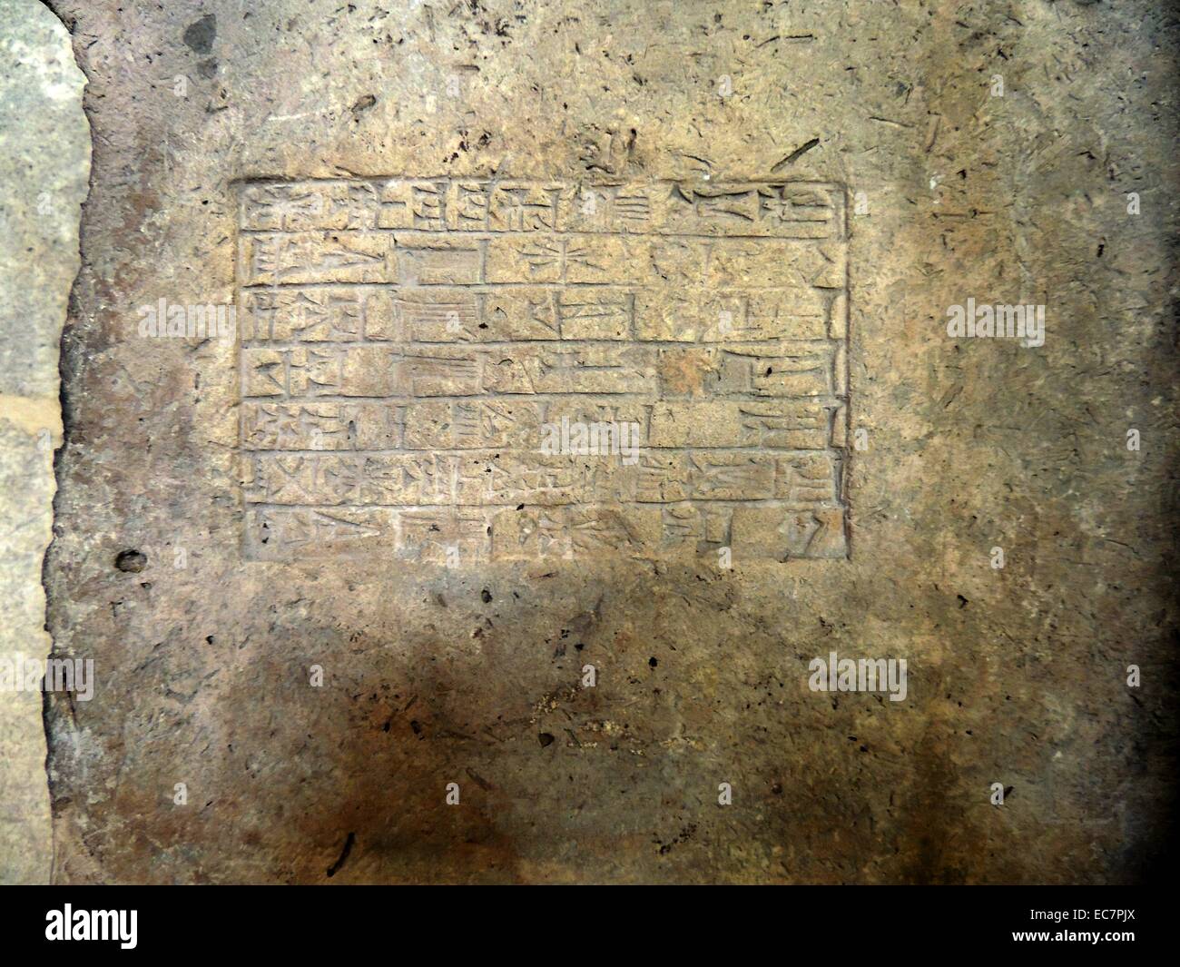 Baked clay bricks from Mesopotamia, some with names of Babylonian ...