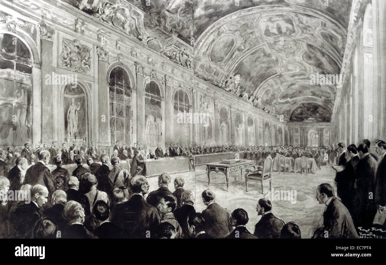 Treaty of versailles, 1919 hi-res stock photography and images - Alamy