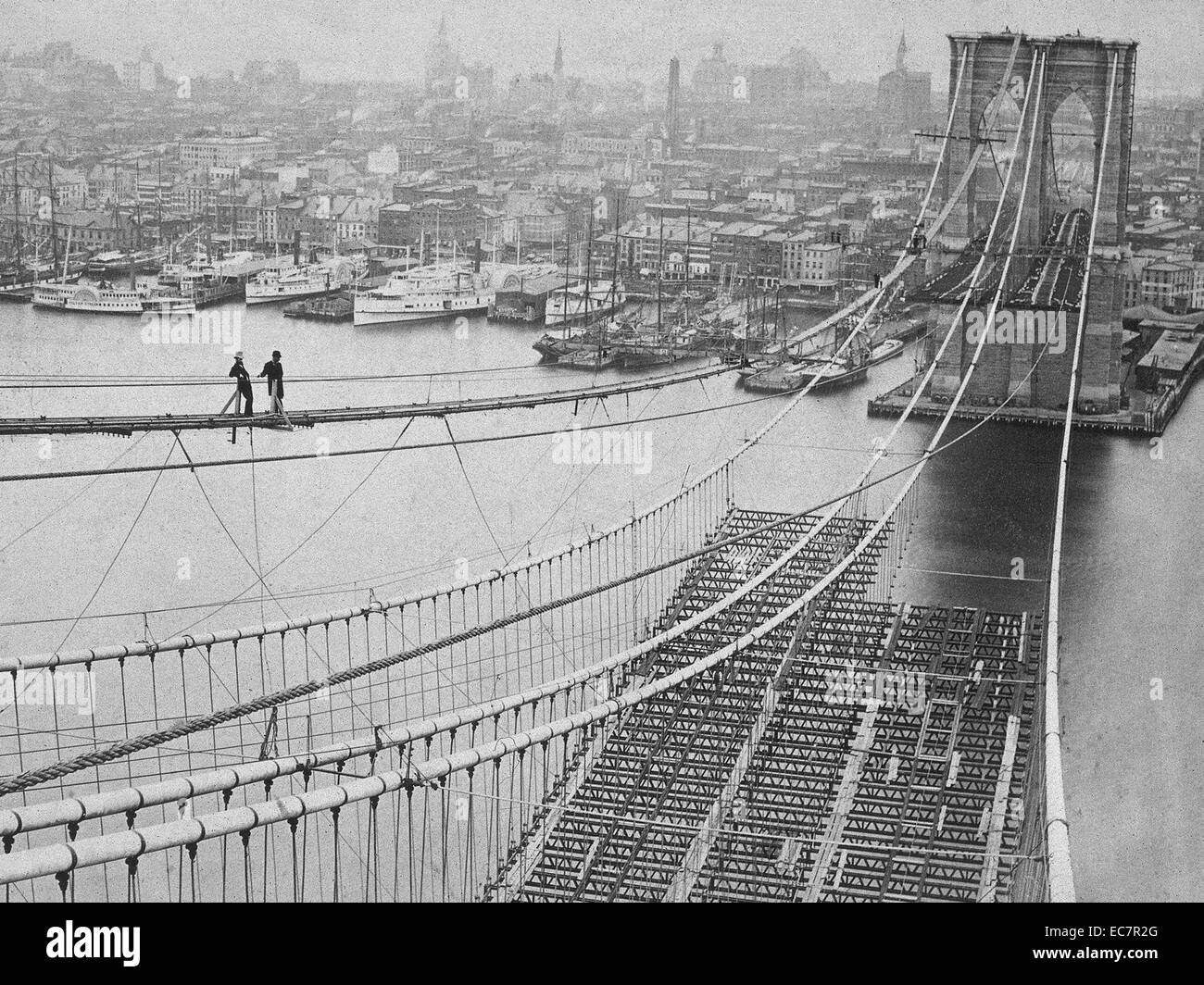 Brooklyn Bridge Construction Exploring The Intricate Structure Of