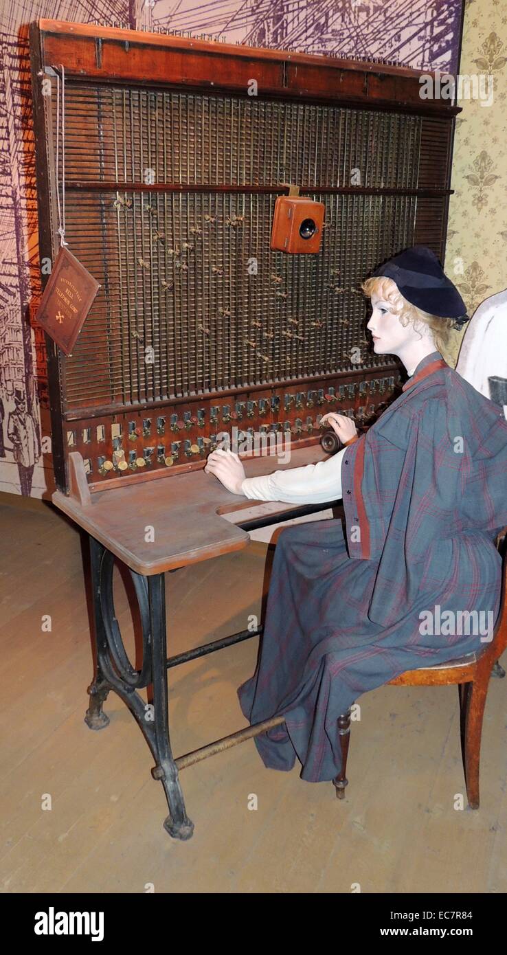 Telephone apparatus, 1890. Vaggapparat delivered to Christiania ...