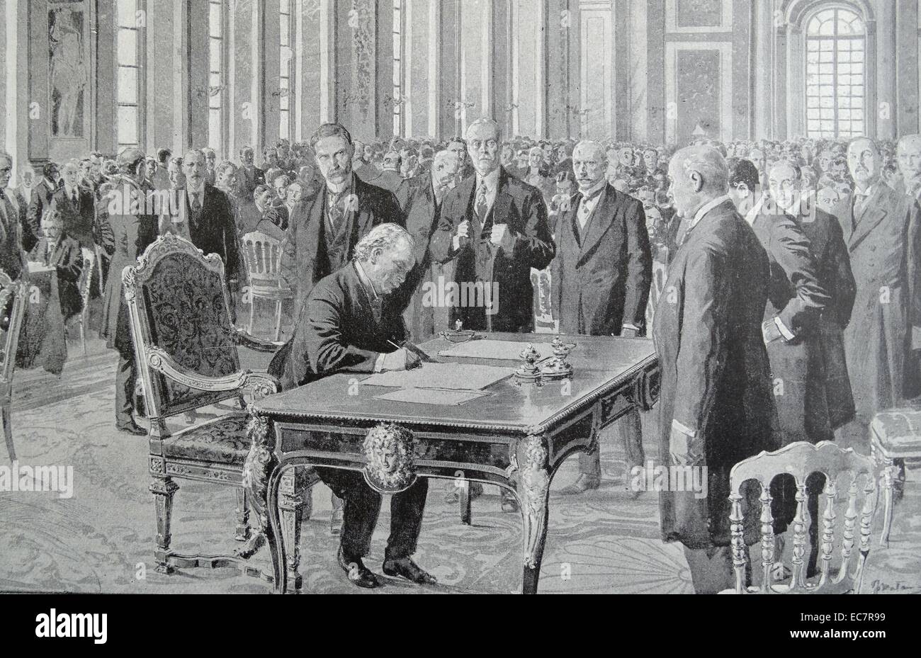 Treaty versailles signatures lloyd george hi-res stock photography and ...