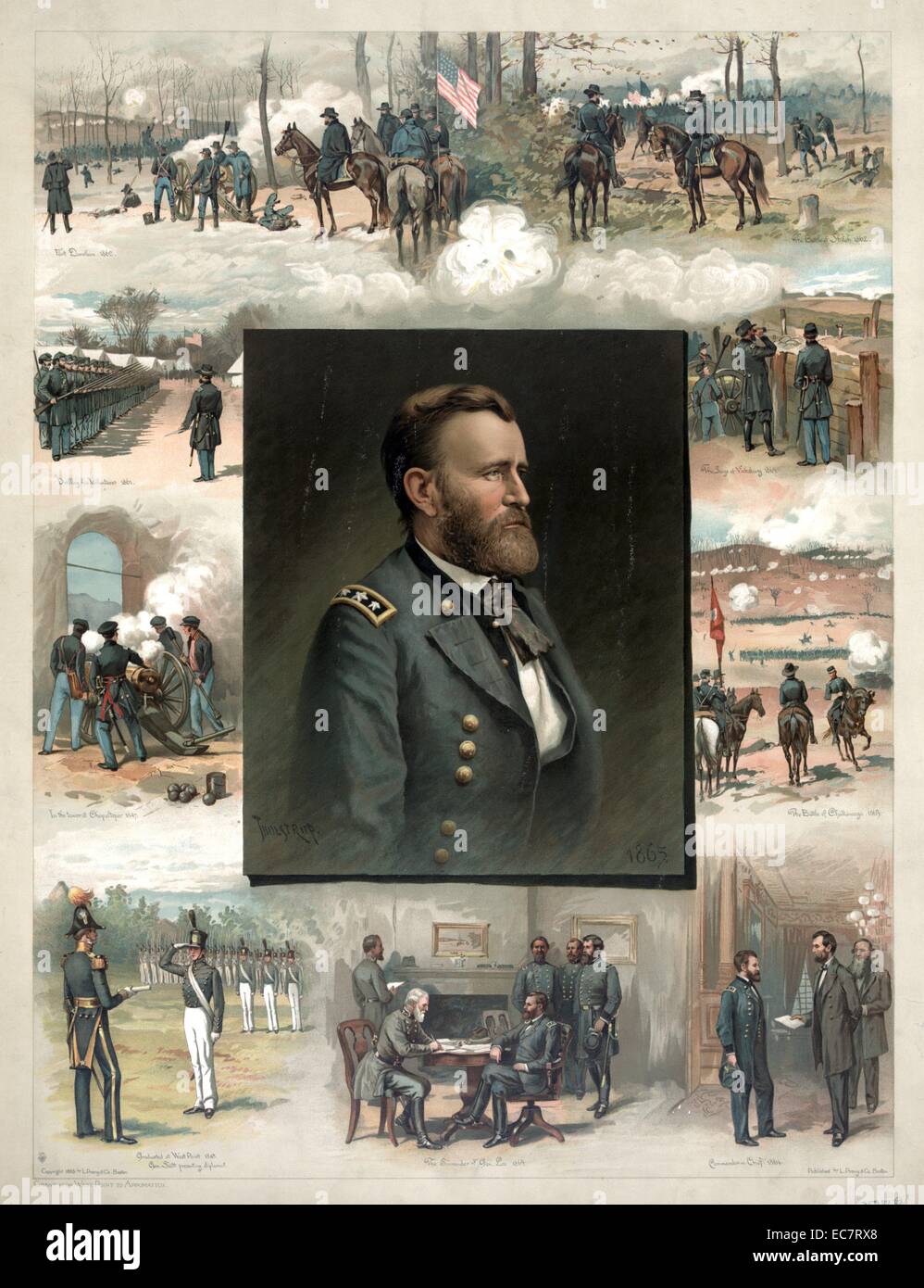 Grant from West Point to Appomattox; 1885. Ulysses Grant; half-length ...