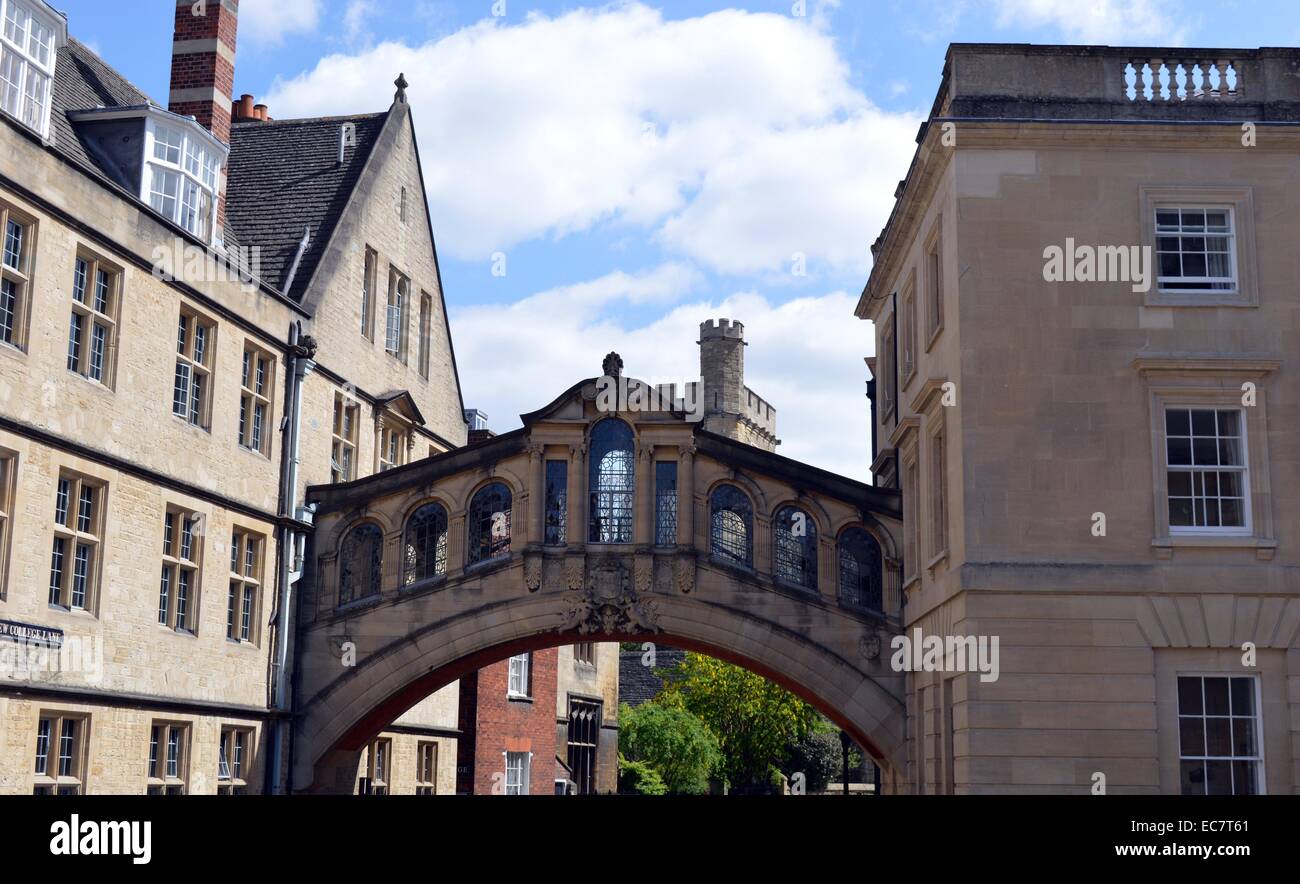Hertford Bridge, Oxford, is often called The Bridge of Sighs Stock ...