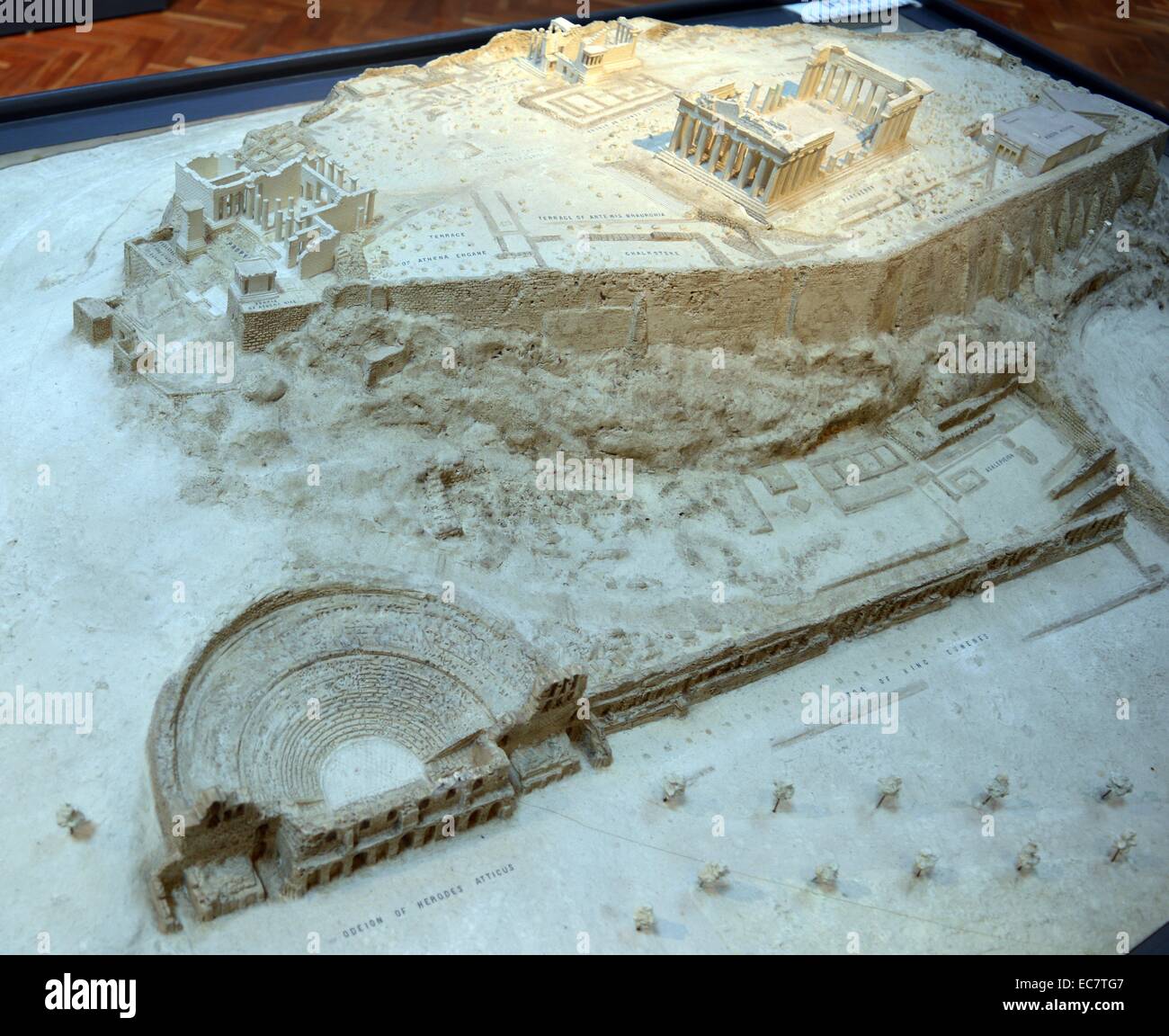 Model of Athenian Acropolis. The model shows the state of the Acropolis ...