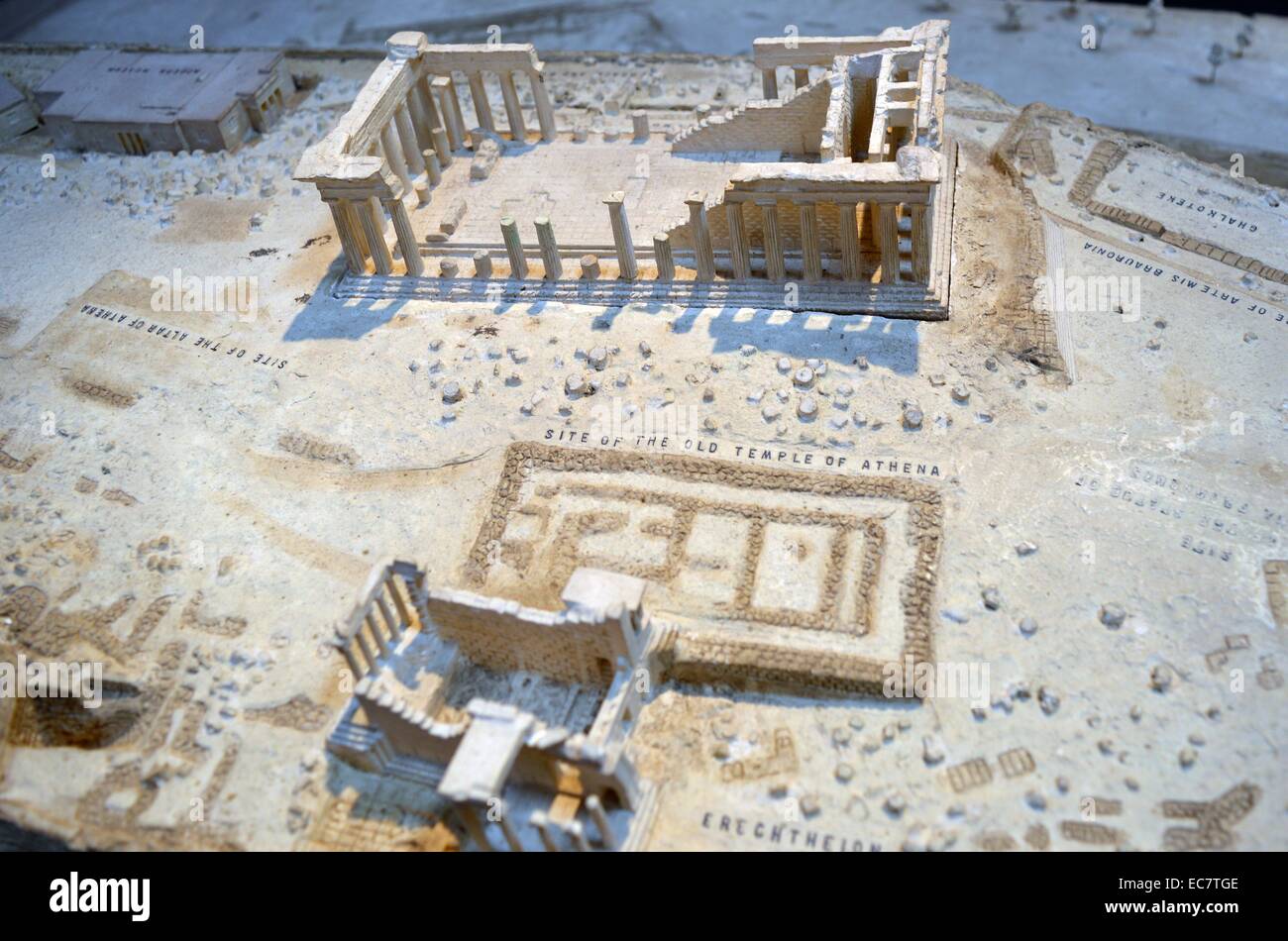 Model of Athenian Acropolis. The model shows the state of the Acropolis ...
