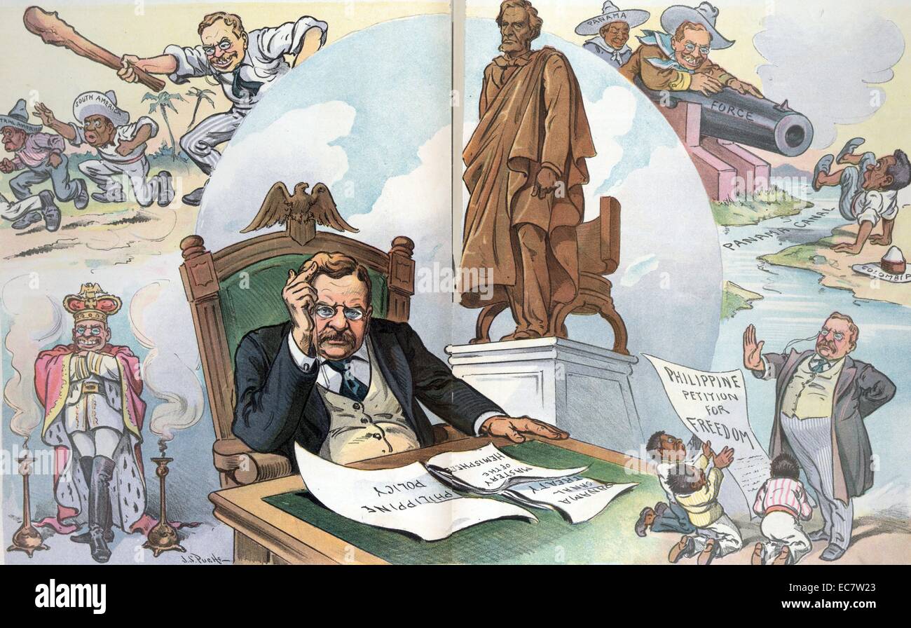 What would Lincoln do?' President Theodore Roosevelt sitting at a desk ...