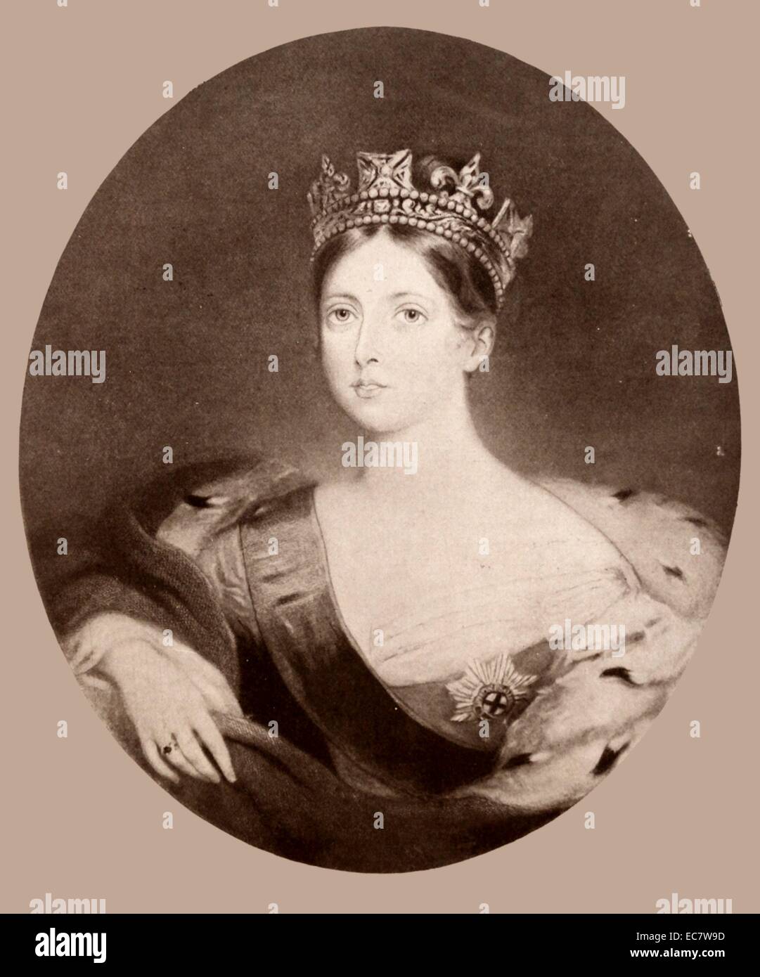 Portrait by William Fowler of Queen Victoria of Great Britain 1840 ...