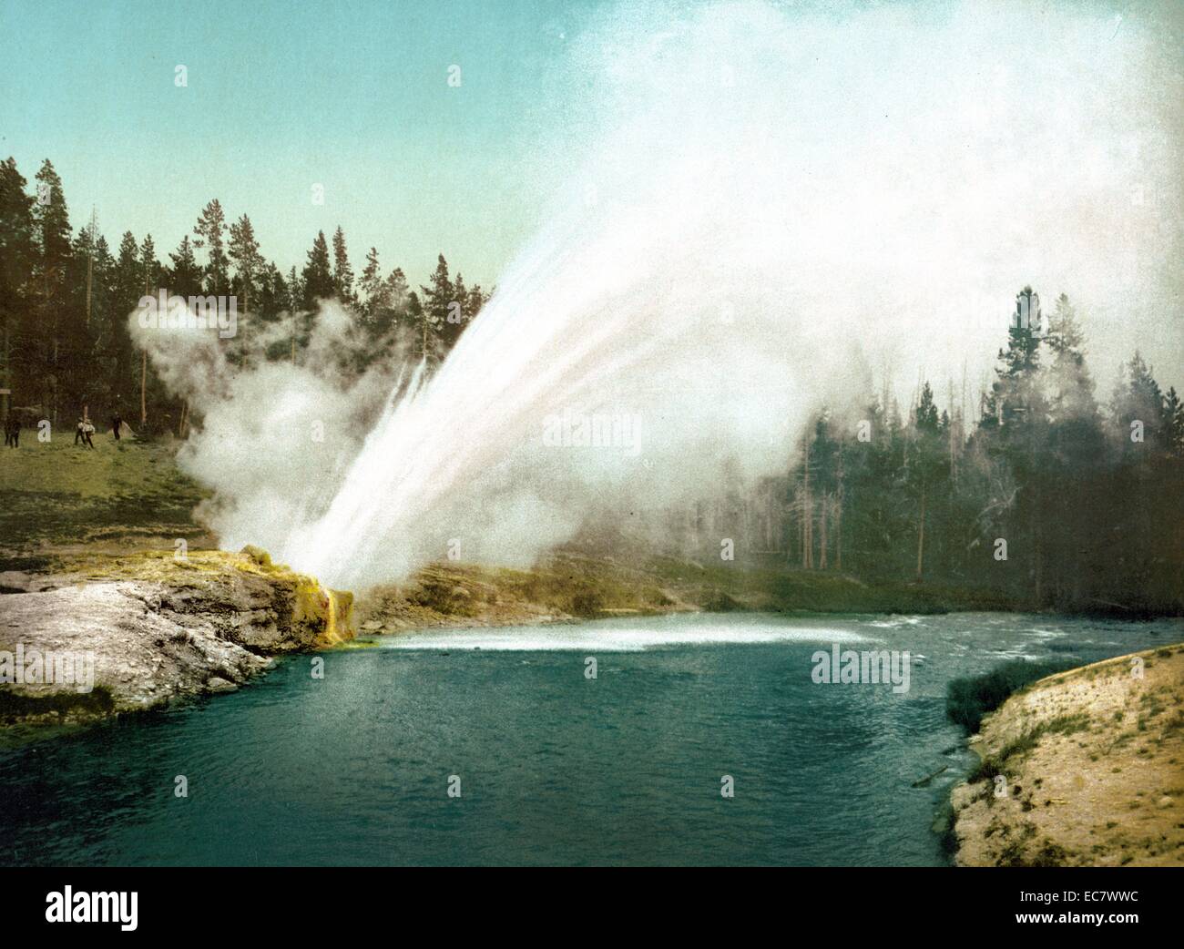 Riverside Geyser is a geyser in Yellowstone National Park in the U.S ...