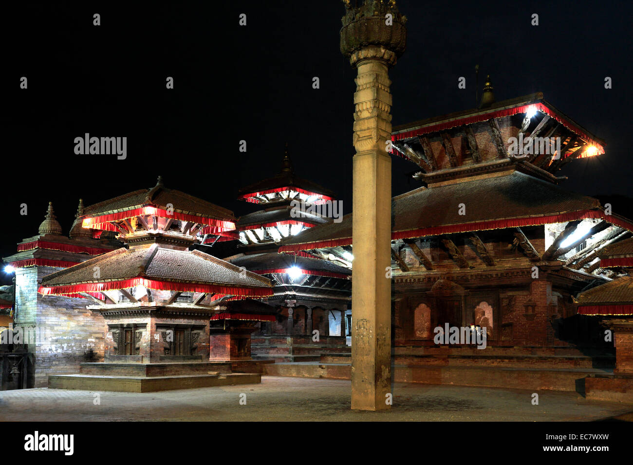 King pratap mallas column hi-res stock photography and images - Alamy