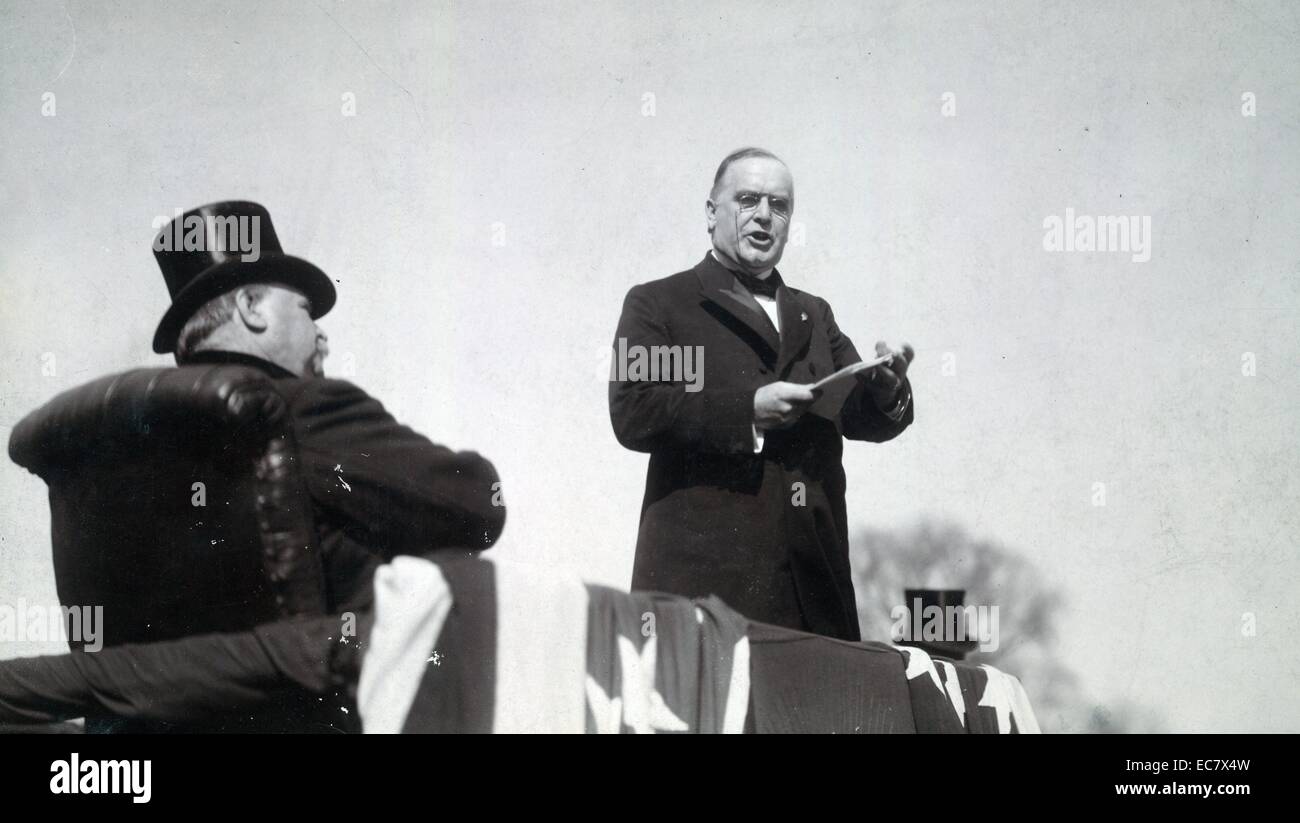 President McKinley delivering his inaugural address in front of ...