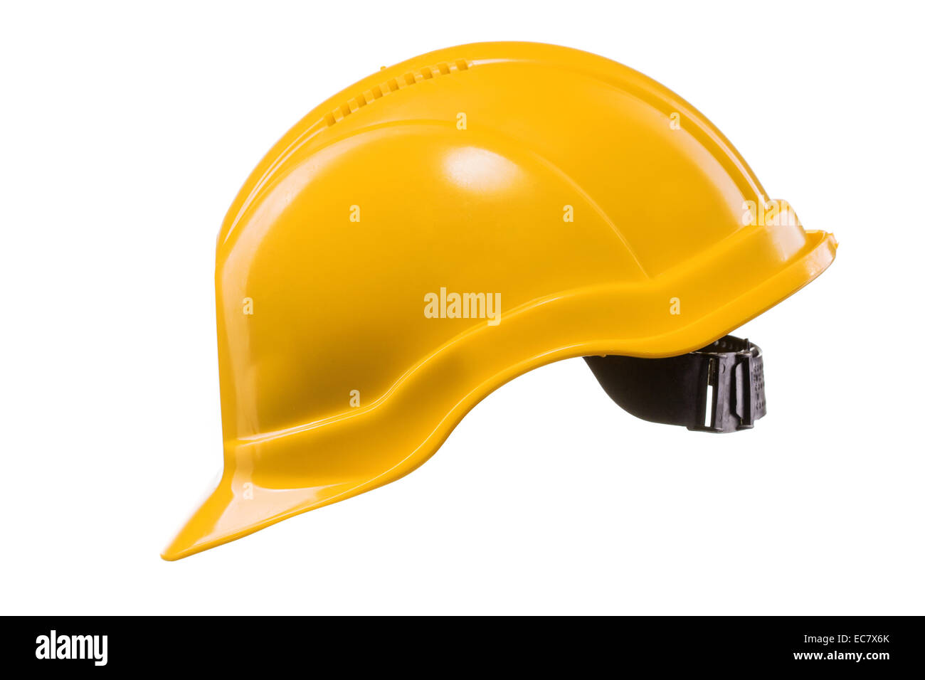 Yellow hard hat isolated on white Stock Photo - Alamy