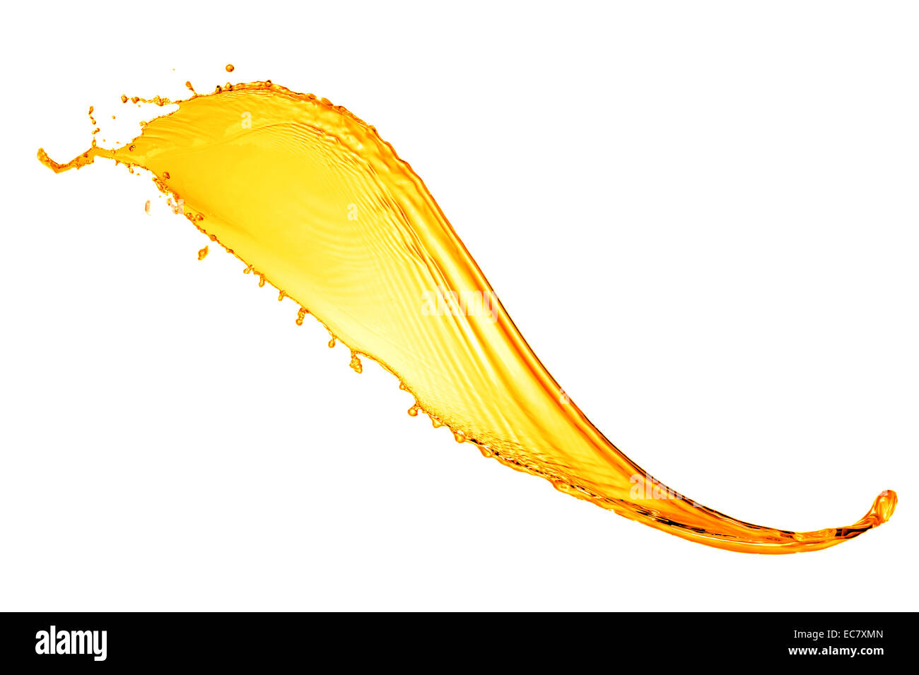 orange water splash isolated on white Stock Photo - Alamy