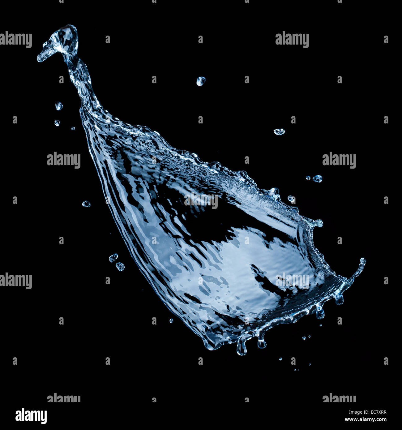 water splash isolated on black background Stock Photo - Alamy