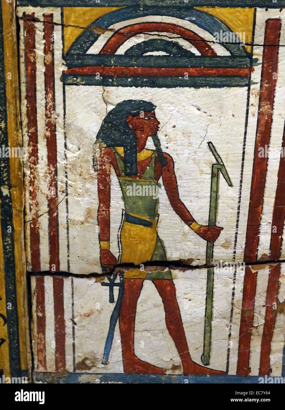 guardian figure of a god from the Coffin of Djedjehutyiuefankh, from ...