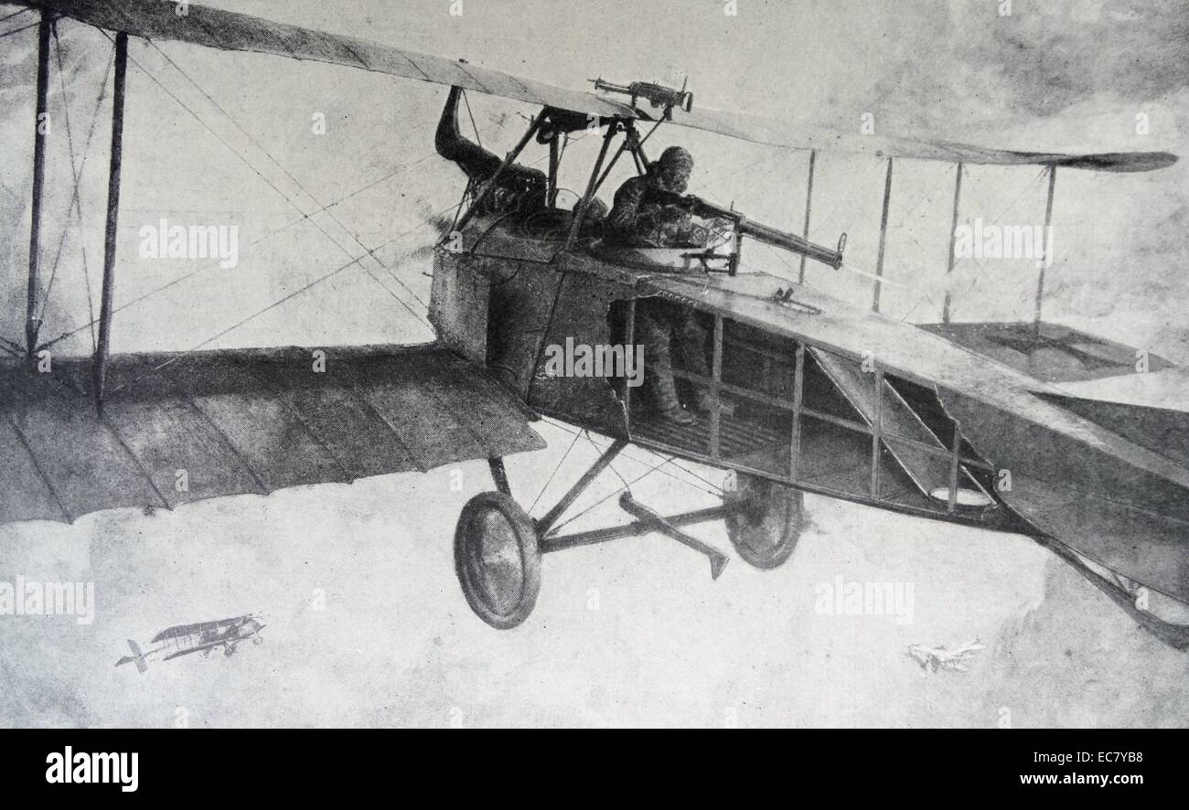German aircraft gunner during world war one 1916 Stock Photo - Alamy