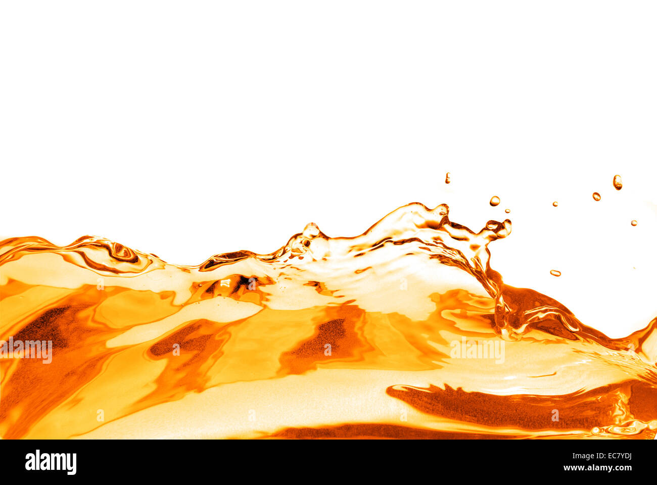 orange water splash isolated on white Stock Photo - Alamy
