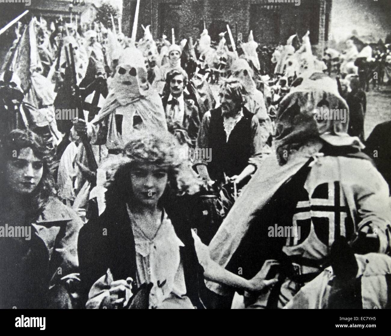 Birth nation ku klux klan american silent film griffith hi-res stock ...