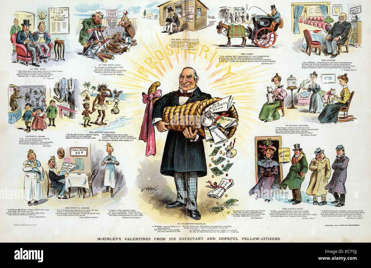 McKinley's valentines from his expectant and hopeful fellow-citizens ...