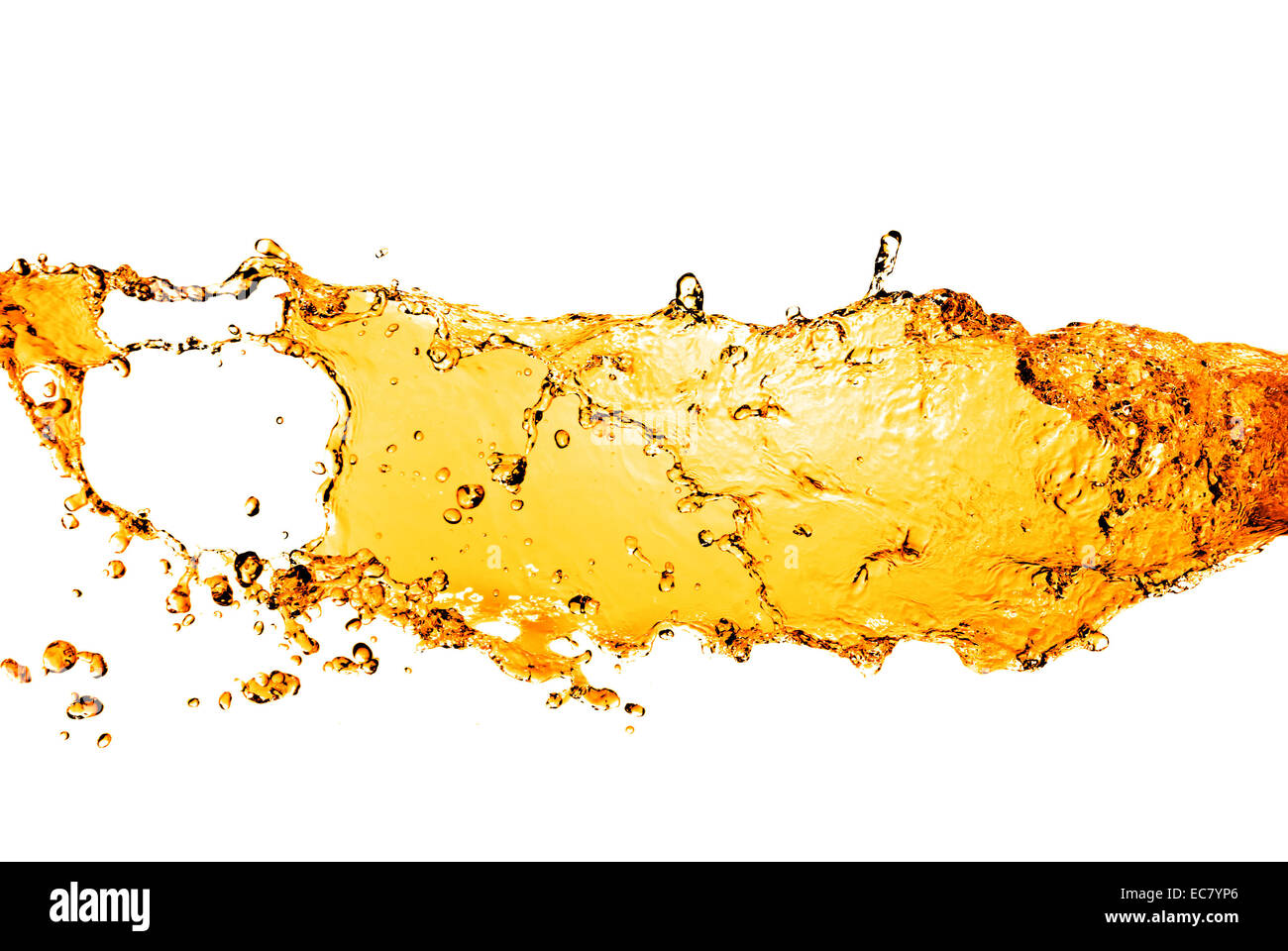 orange water splash isolated on white Stock Photo - Alamy
