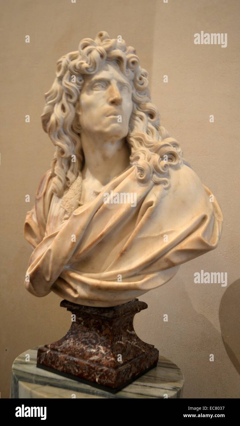Marble statue of Jean-Baptiste Colbert (1619-1683) was a French ...