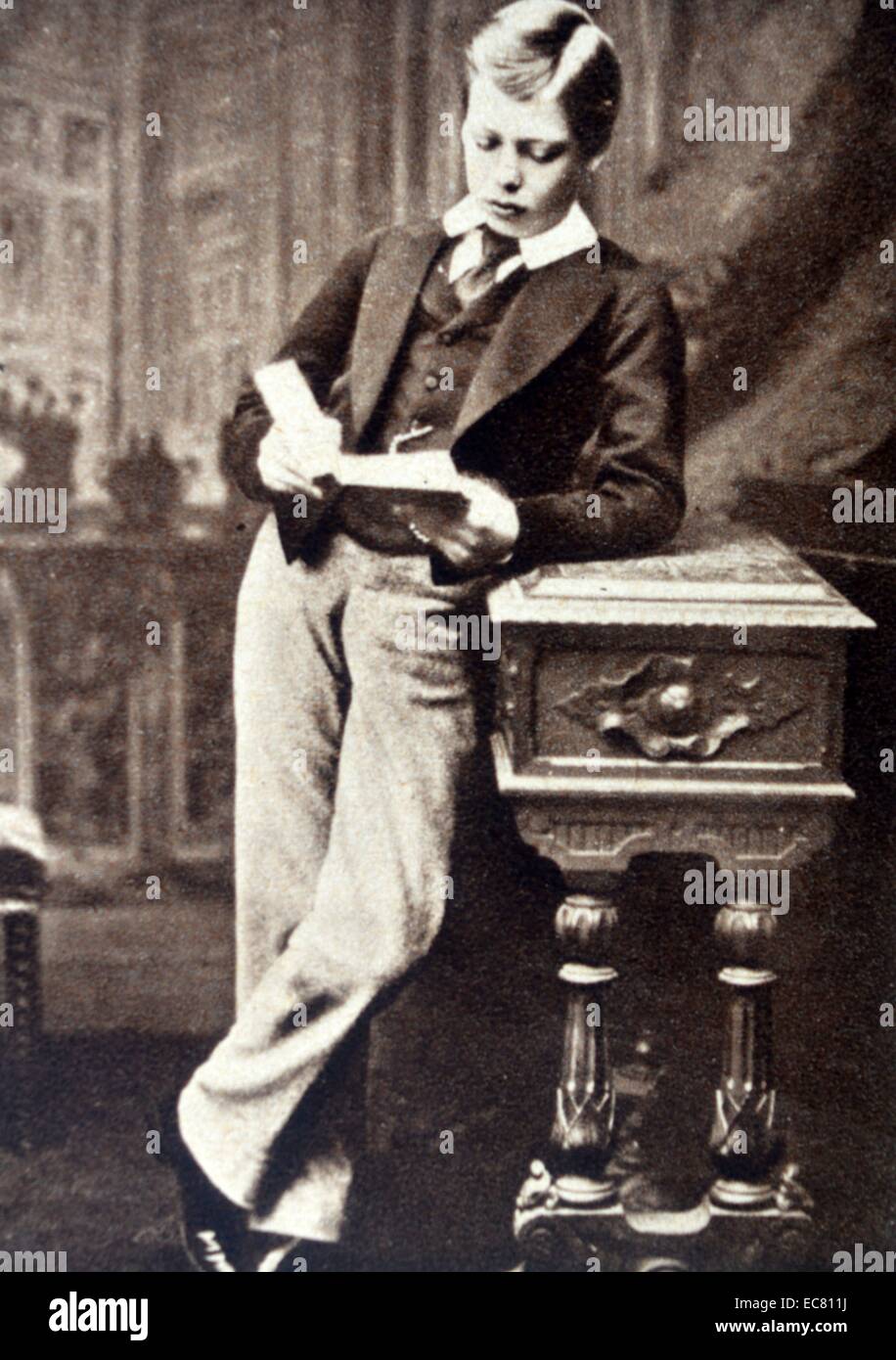 Photograph of a young King George V (1865-1936) seventeen years prior ...