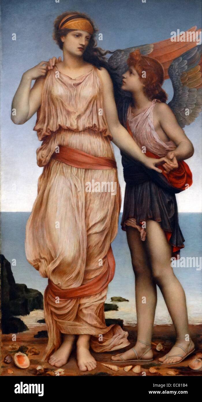 Venus and Cupid 1878, by Evelyn De Morgan (30 August 1855 – 2 May 1919); English Pre-Raphaelite ...