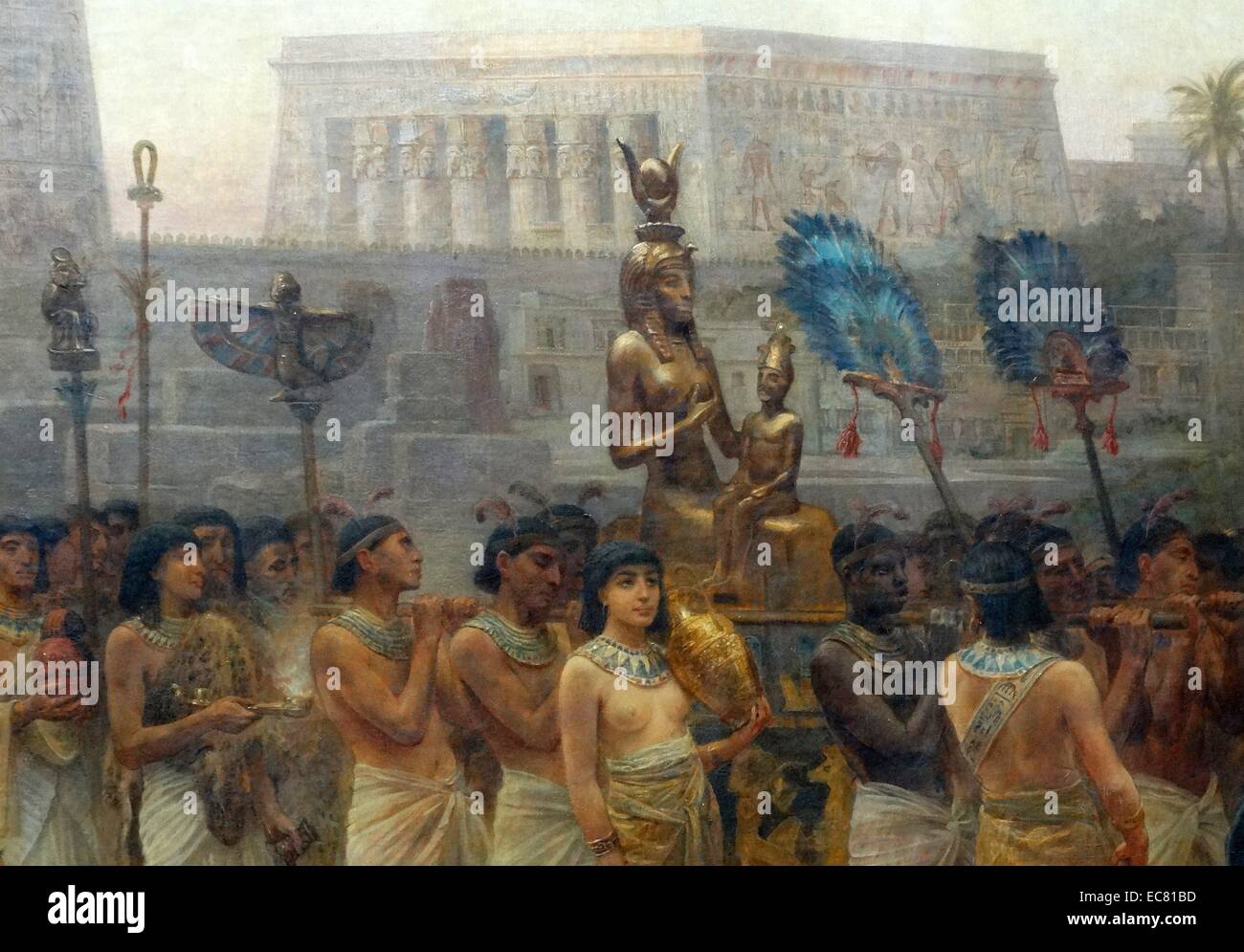 (Detail from) The Flight into Egypt 1883 by Edwin Long 1829-1891. A ...