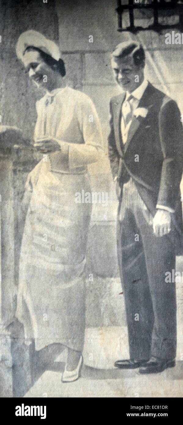 The marriage of the former King of England, Edward VIII to Wallis ...