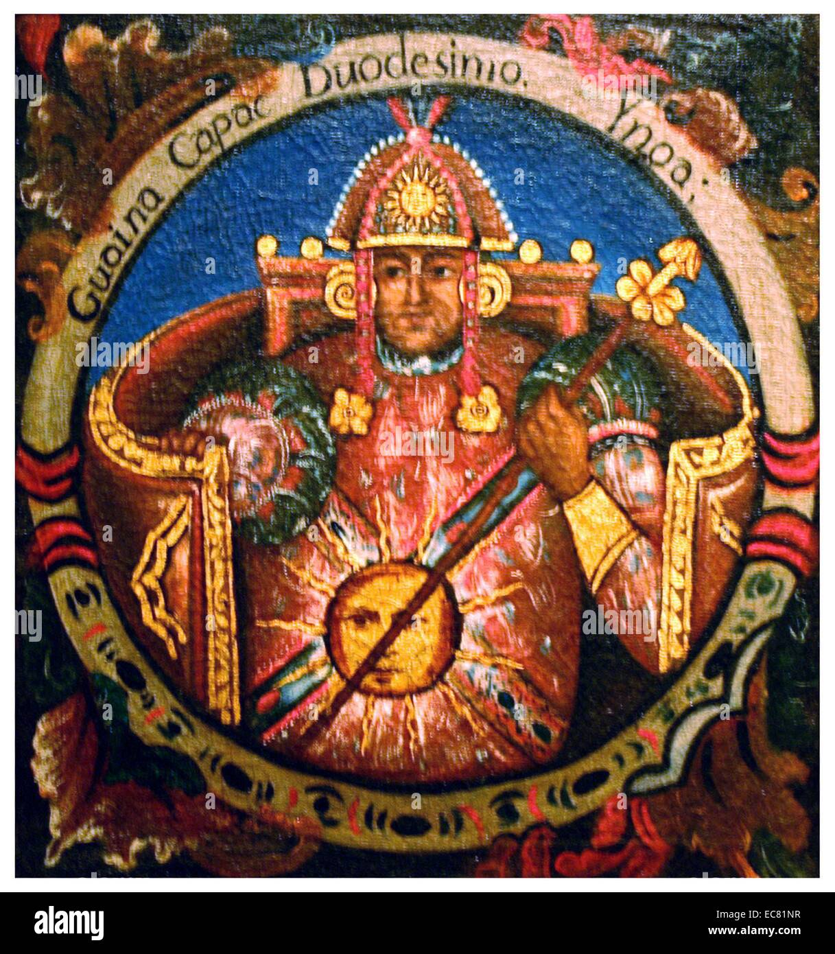 Portrait of Huayna Capac (1464-1527) the eleventh Sapa Inca of the Inca ...