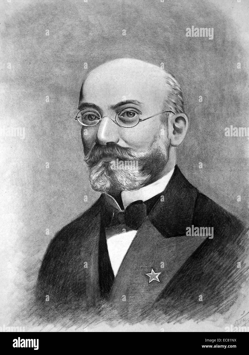 Portrait of L. L. Zamenhof (1859-1917) creator of Esperanto, the world ...