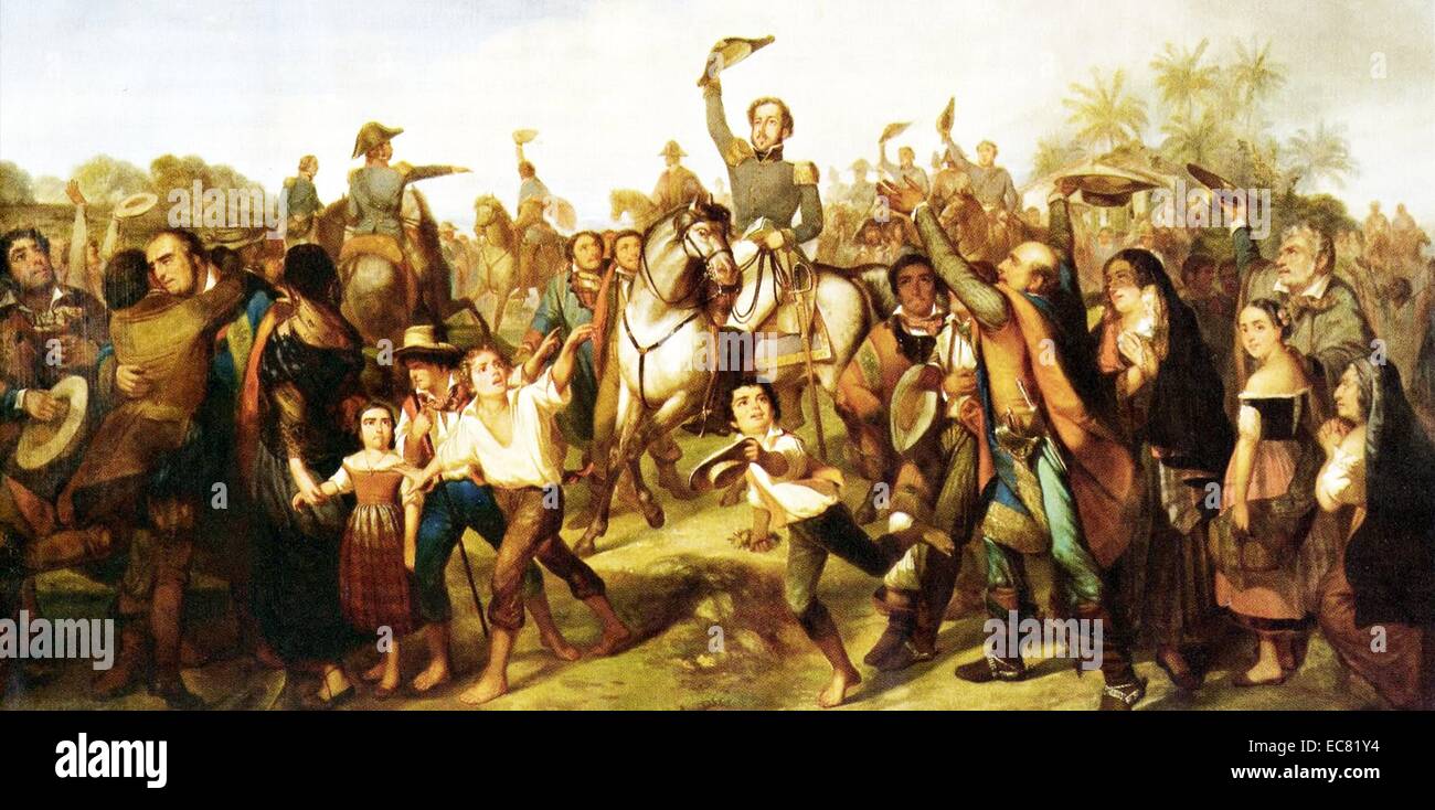 Independence of Brazil: oil on canvas by François-René Moreaux. 1844 ...